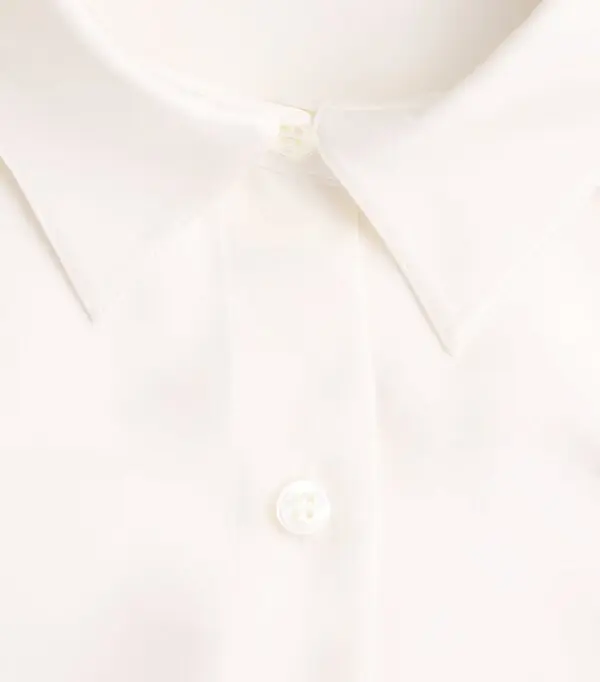Theory Supima Cotton Cropped Shirt With Elasticated Waistband