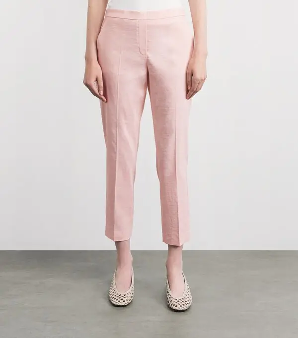 Theory Linen-blend Straight Chinos