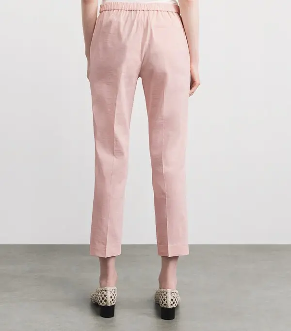 Theory Linen-blend Straight Chinos