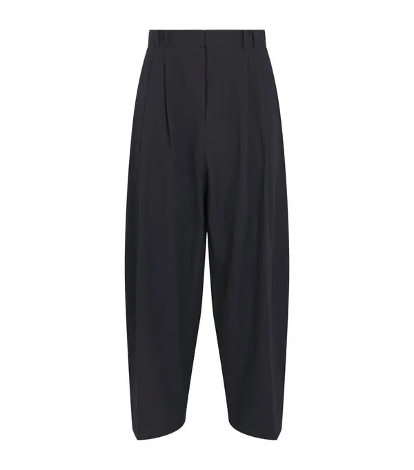 Studio Nicholson Cotton Pleated Trousers - Navy
