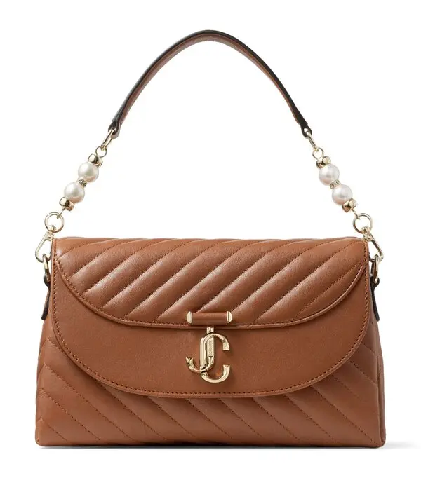JIMMY CHOO Leather Curve Top-handle Bag