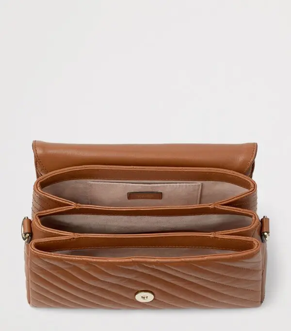 JIMMY CHOO Leather Curve Top-handle Bag