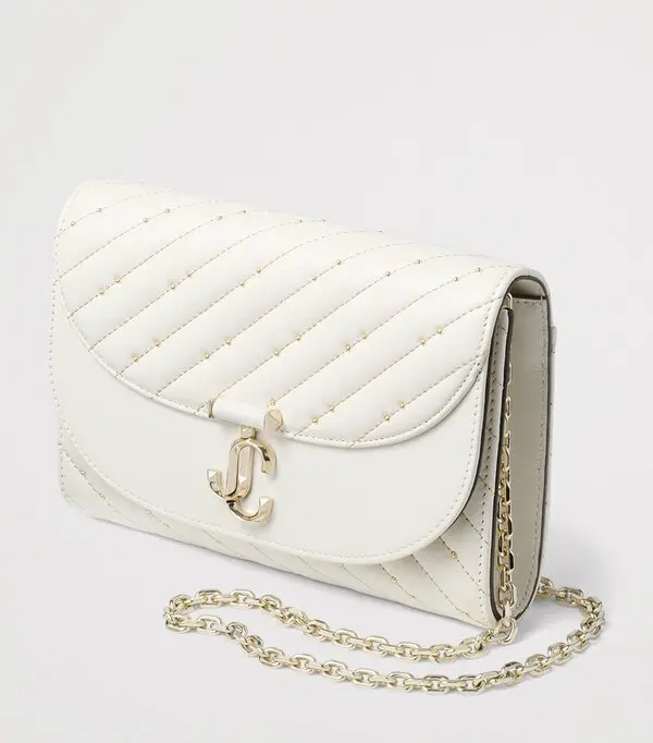 JIMMY CHOO Leather Clutch With Monogram Detail