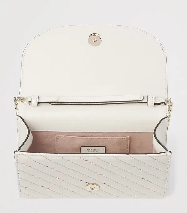 JIMMY CHOO Leather Clutch With Monogram Detail