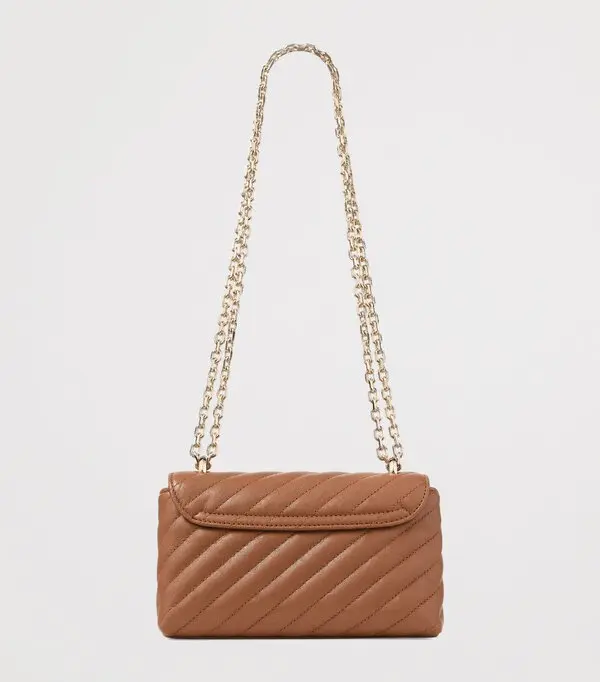 JIMMY CHOO Curve Small Biker Leather Quilted Cross-body Bag - Beige