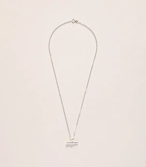 THE OUZE Sterling T-bar Necklace