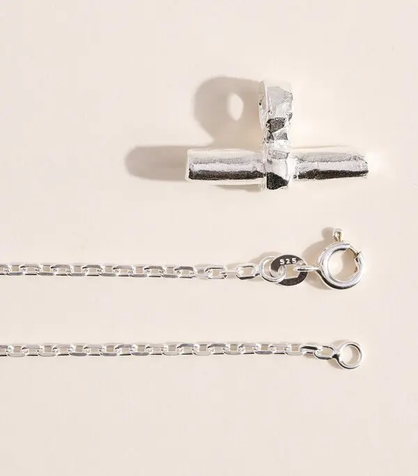 THE OUZE Sterling T-bar Necklace