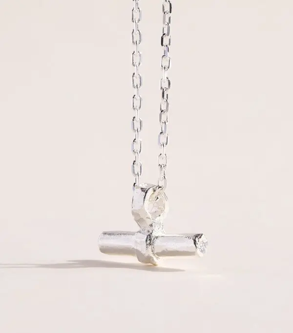 THE OUZE Sterling T-bar Necklace
