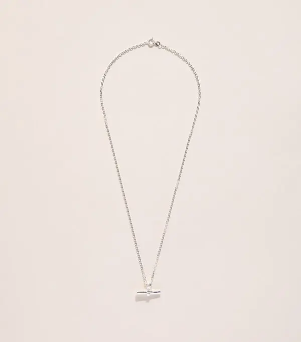 THE OUZE Sterling T-bar Necklace