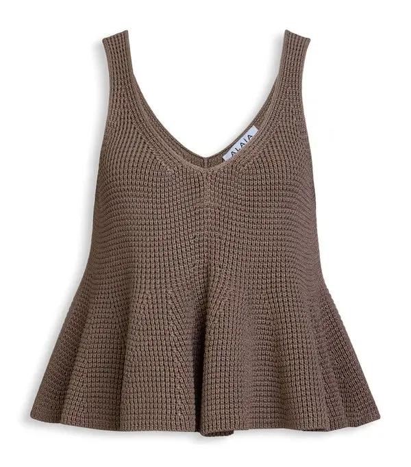 Alaïa Knit Peplum Top