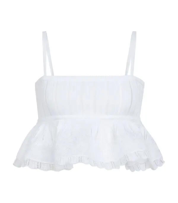 Alaïa Crinoline Knit Top - White
