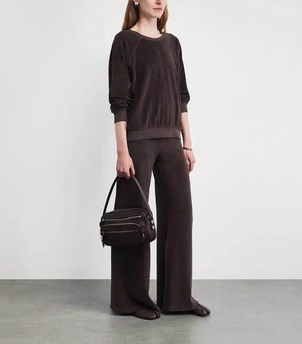 Suzie Kondi Samos Velour Sweatshirt - Brown