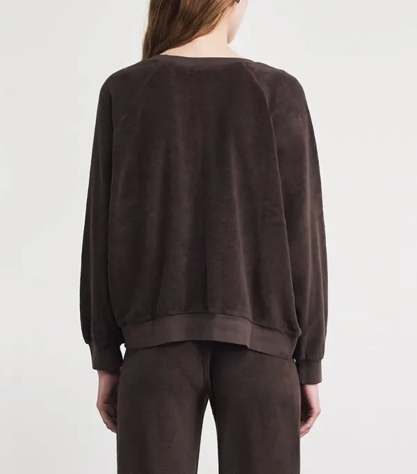 Suzie Kondi Samos Velour Sweatshirt - Brown