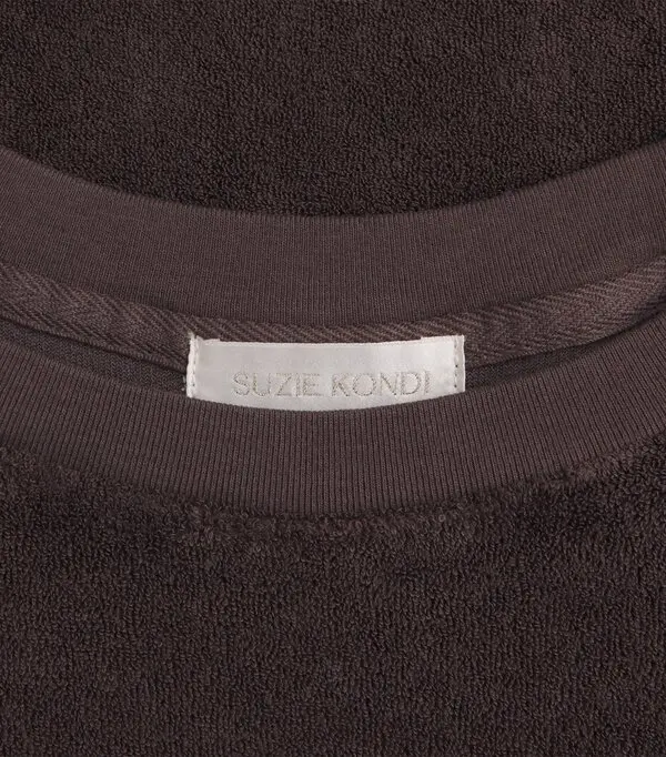 Suzie Kondi Samos Velour Sweatshirt - Brown