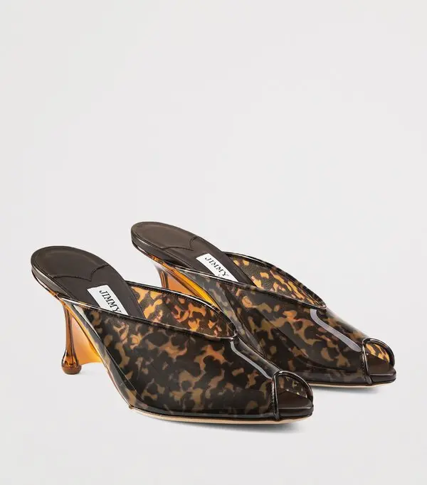 JIMMY CHOO Glace 80 Heeled Mules - Orange