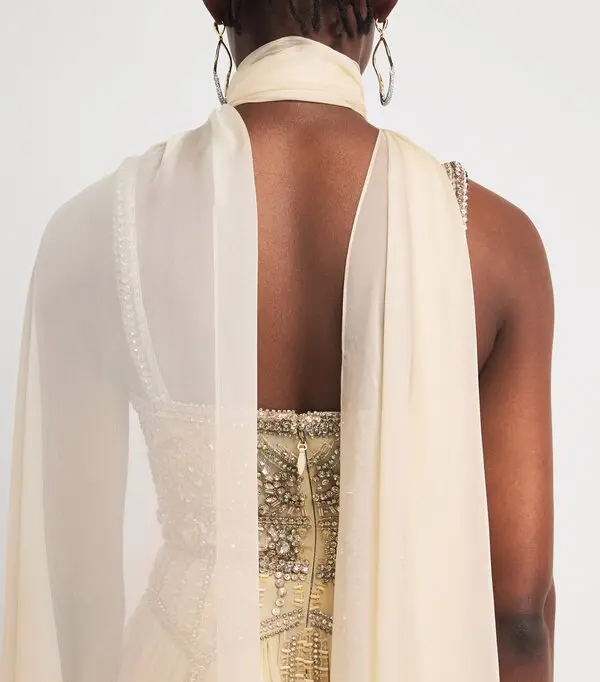 Zuhair Murad Embellished Scarf Gown