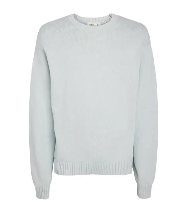 FRAME Cotton-silk Crew-neck Sweater - White