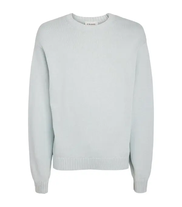 FRAME Cotton-silk Crew-neck Sweater - White