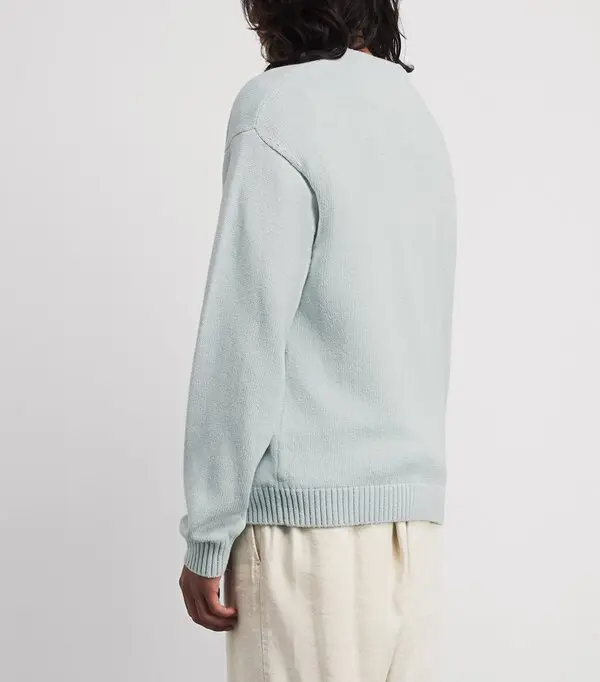 FRAME Cotton-silk Crew-neck Sweater - White