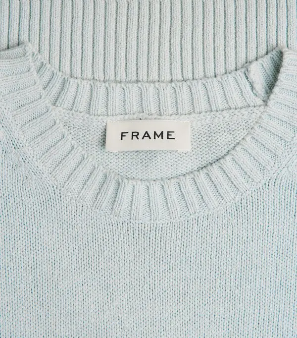 FRAME Cotton-silk Crew-neck Sweater - White