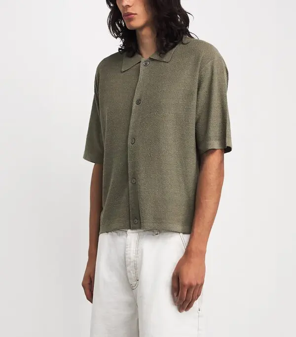 FRAME Silk-linen-blend Overshirt