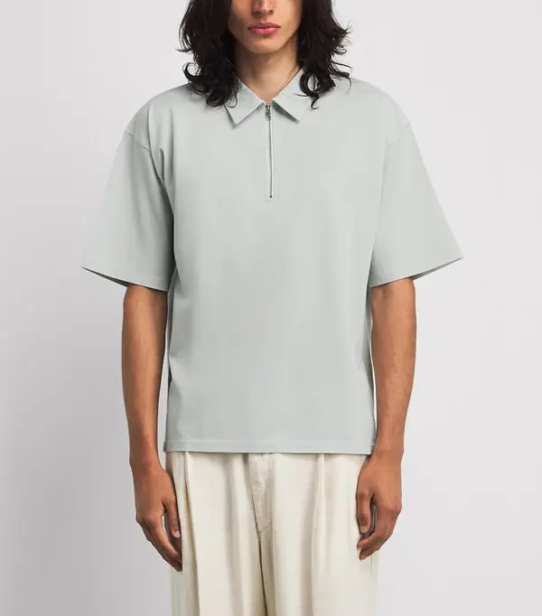 FRAME Cotton Piqué Polo Shirt
