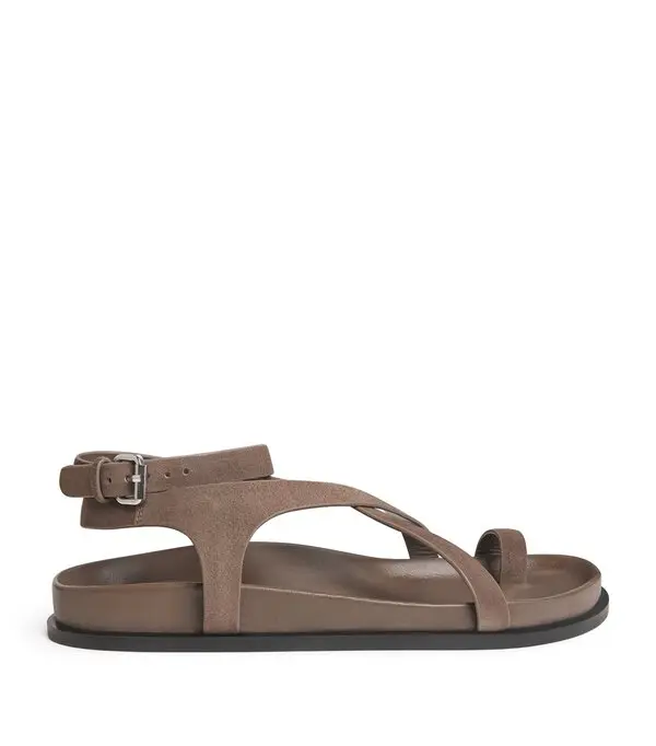 A.emery Jalen Slim Leather Sandals - Beige