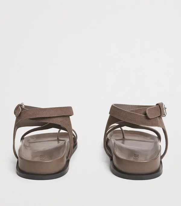A.emery Jalen Slim Leather Sandals - Beige