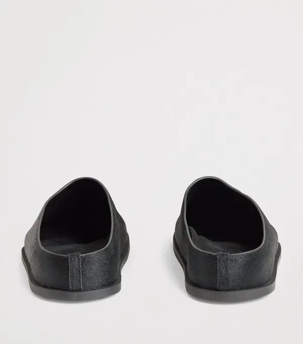 A.emery Lou Cow Hair Clogs - Black