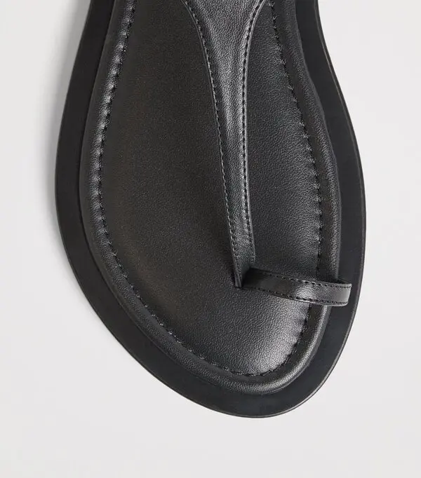A.emery Leather Alta Sandals - Black