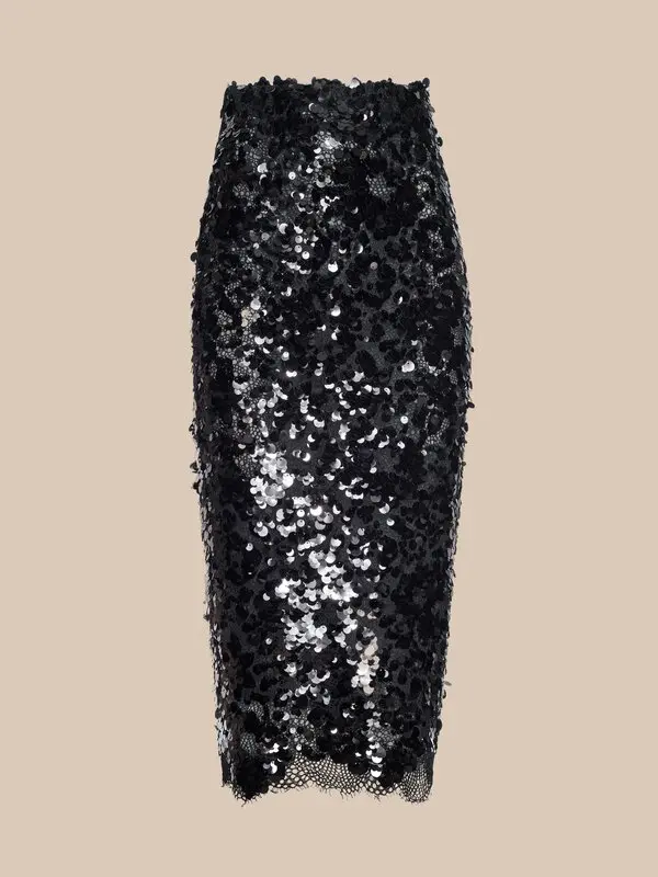 L'Agence Makena Sequin Pencil Skirt