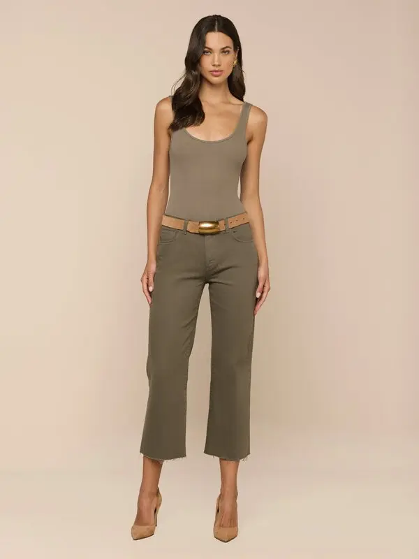 L'Agence Nica Scoopneck Bodysuit - Smokey Olive