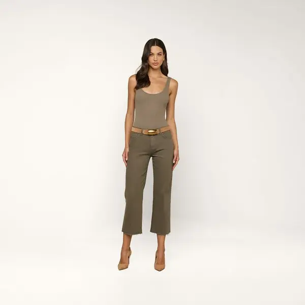 L'Agence Nica Scoopneck Bodysuit - Smokey Olive