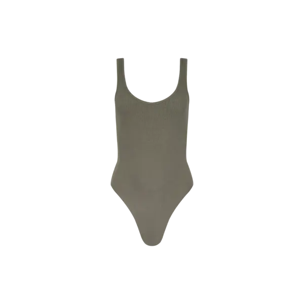 L'Agence Nica Scoopneck Bodysuit - Smokey Olive