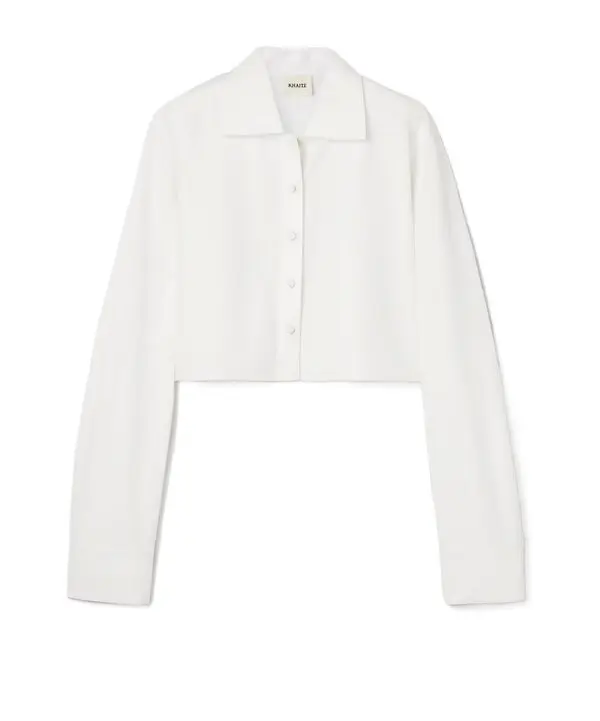 Khaite Cropped Cotton Shirt