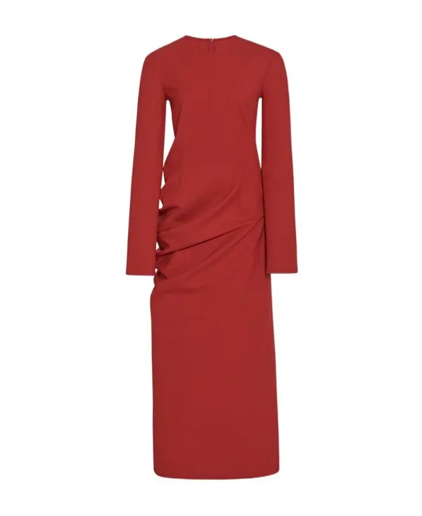 THE ROW Lucienne Long-sleeved Dress - Red