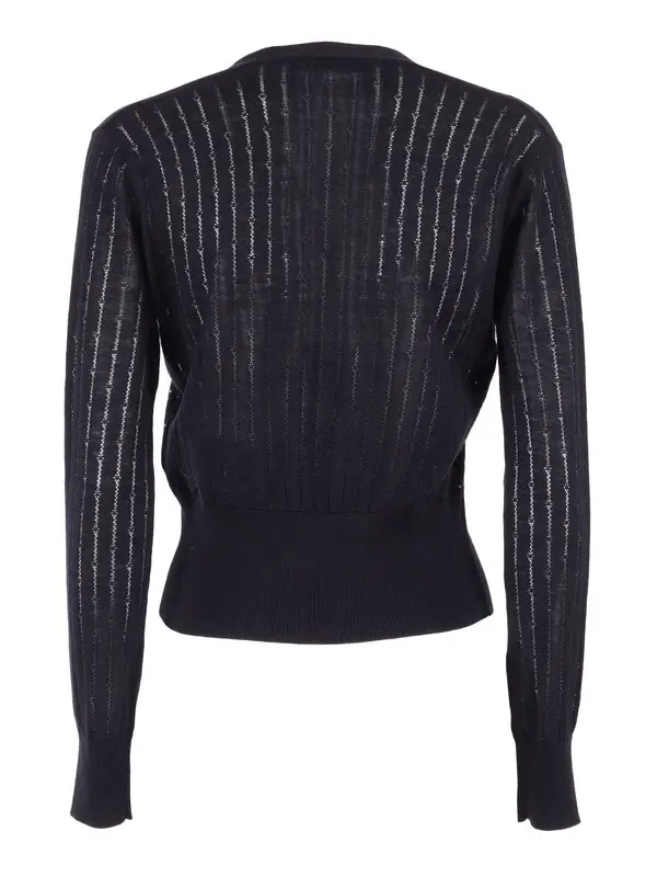 Max Mara Sequin Embellished V-neck Cardigan