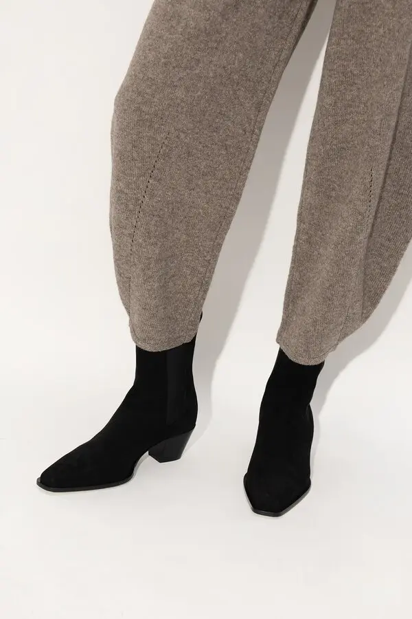 TOTEME The City Ankle Boots - Black