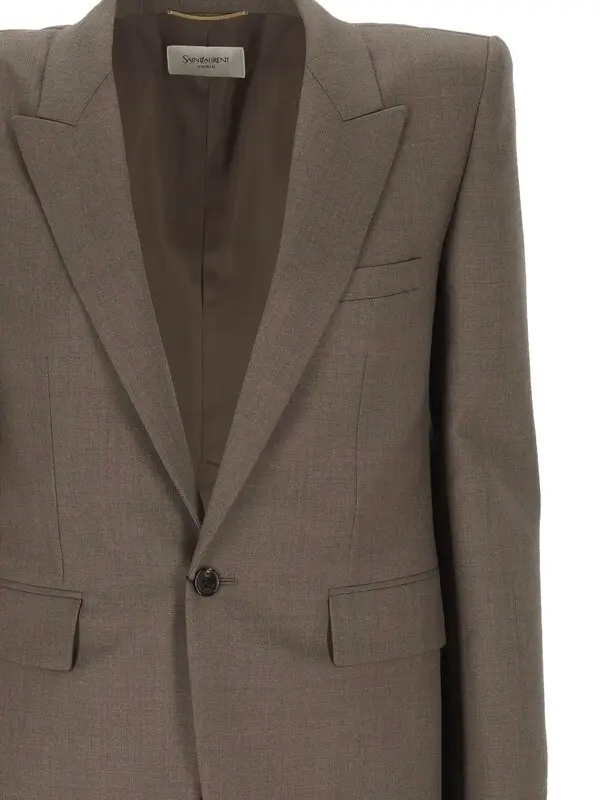 Saint Laurent Wool Single-breasted Suit Jacket - No