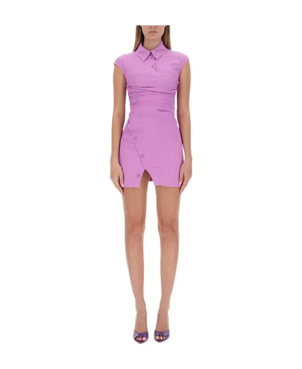 Moschino Ruched Bodice Polo Minidress