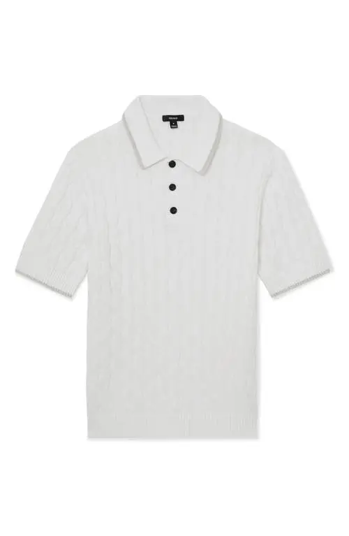 REISS Denby Cable Knit Polo