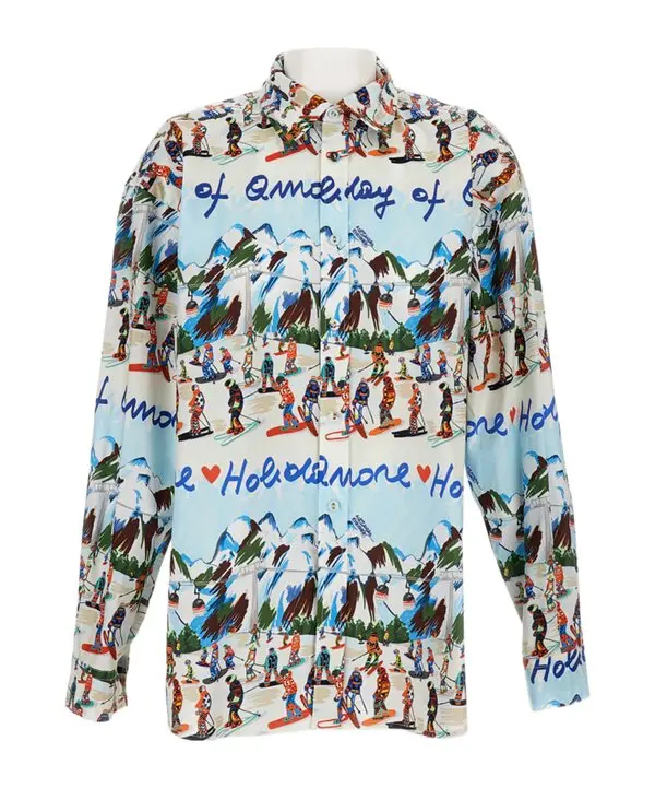 ALESSANDRO ENRIQUEZ Long Sleeve Shirt With Lapel Collar And Button Fastening