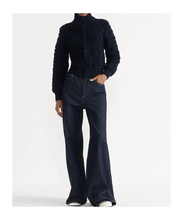 Dior Alps Macrocannage Zipped Cardigan