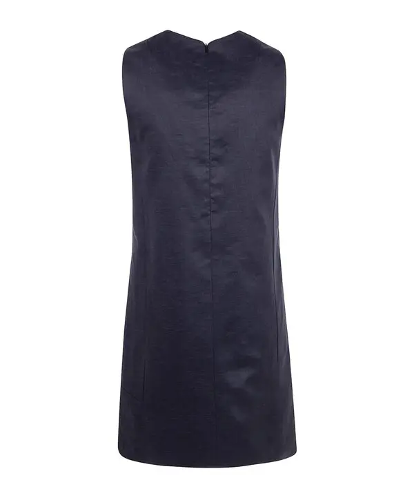 SEMICOUTURE Sleeveless Round Neck Dress - Black