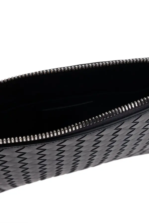 Bottega Veneta Woven Leather Zippered Clutch
