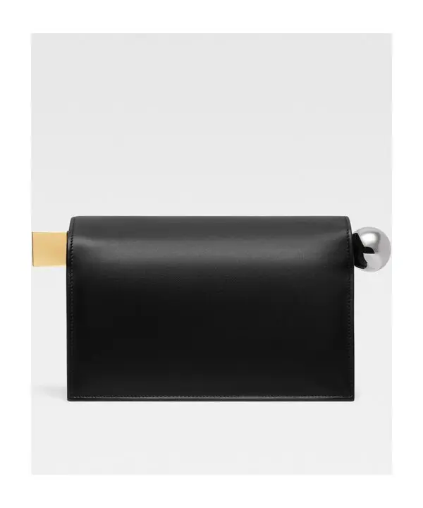 Jacquemus La Pochette Rond Carré Logo Plaque Clutch Bag - Black