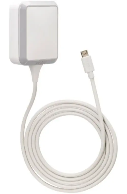 VENTEV 10w 121c Wall Charger With Connected Micro Usb Cable - White