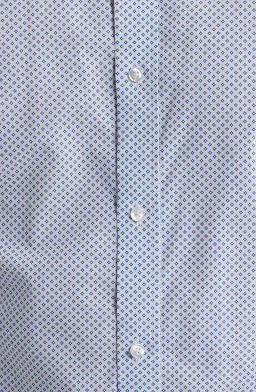 DANIEL HECHTER Paris Modern Fit Neat Geometric Print Cotton Dress Shirt - White