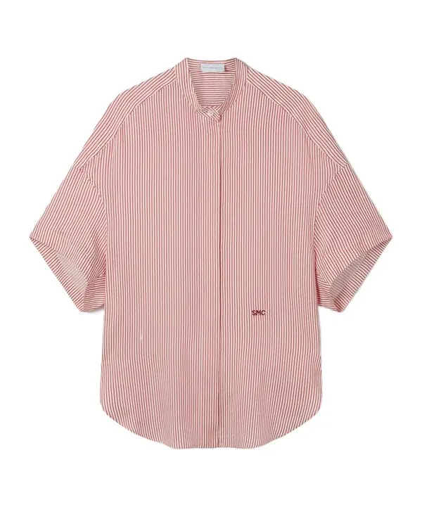Stella McCartney Striped Silk Shirt - White/red
