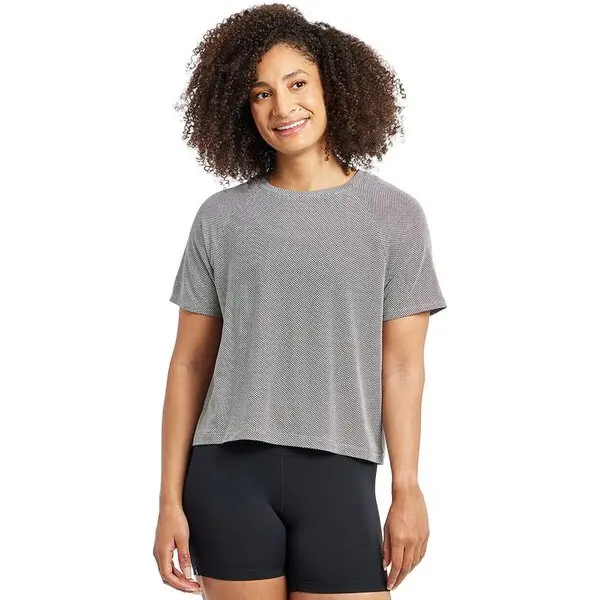 OISELLE Flyout Boxy Short-sleeve Shirt - Black/white